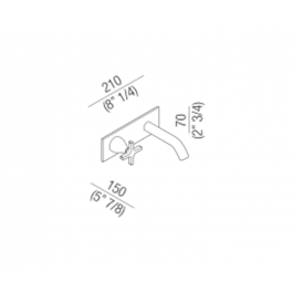 Agape Memory AMEM332 Wall mounted washbasin tap