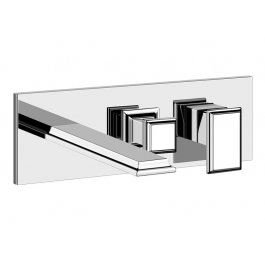 Gessi Eleganza 44639+46136 wall mounted single lever bath tap