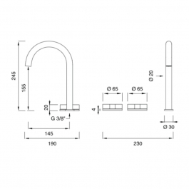 Cea Design GIO 16 countertop tap