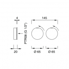 Cea Design GIO 32 wall mounted mixer tap
